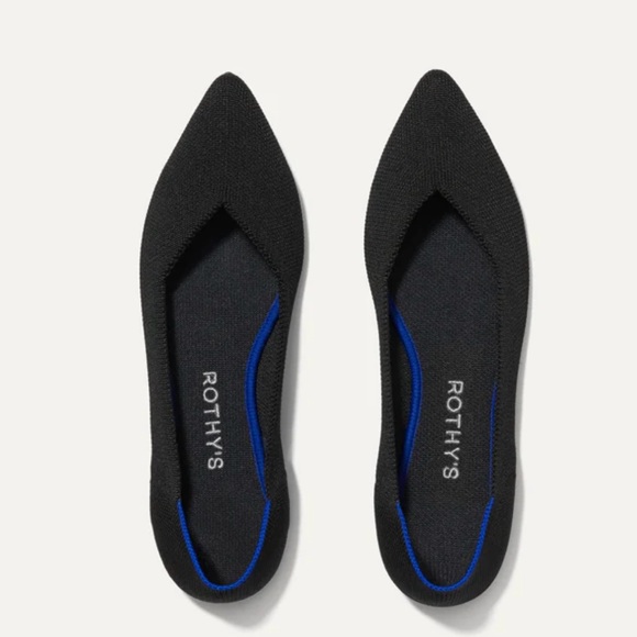 Rothy's | Shoes | Rothys The Point Flats In Black Solid | Poshmark